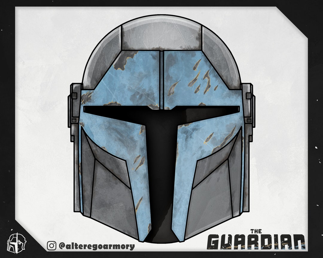 The Guardian: 3D Printable Helmet Inspired by the Mandalorian - Etsy
