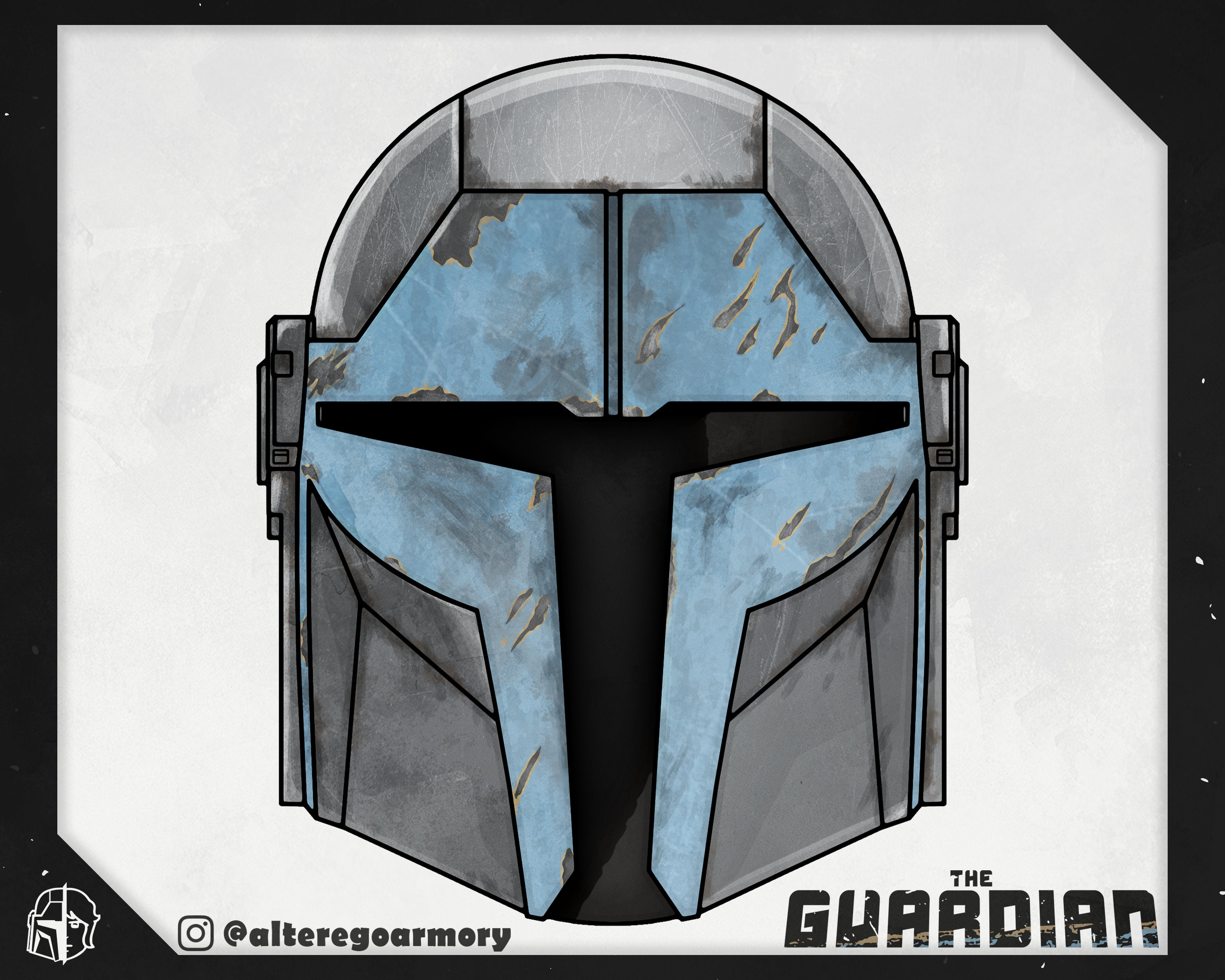 The Guardian: 3D Printable Helmet Inspired by the Mandalorian | Etsy