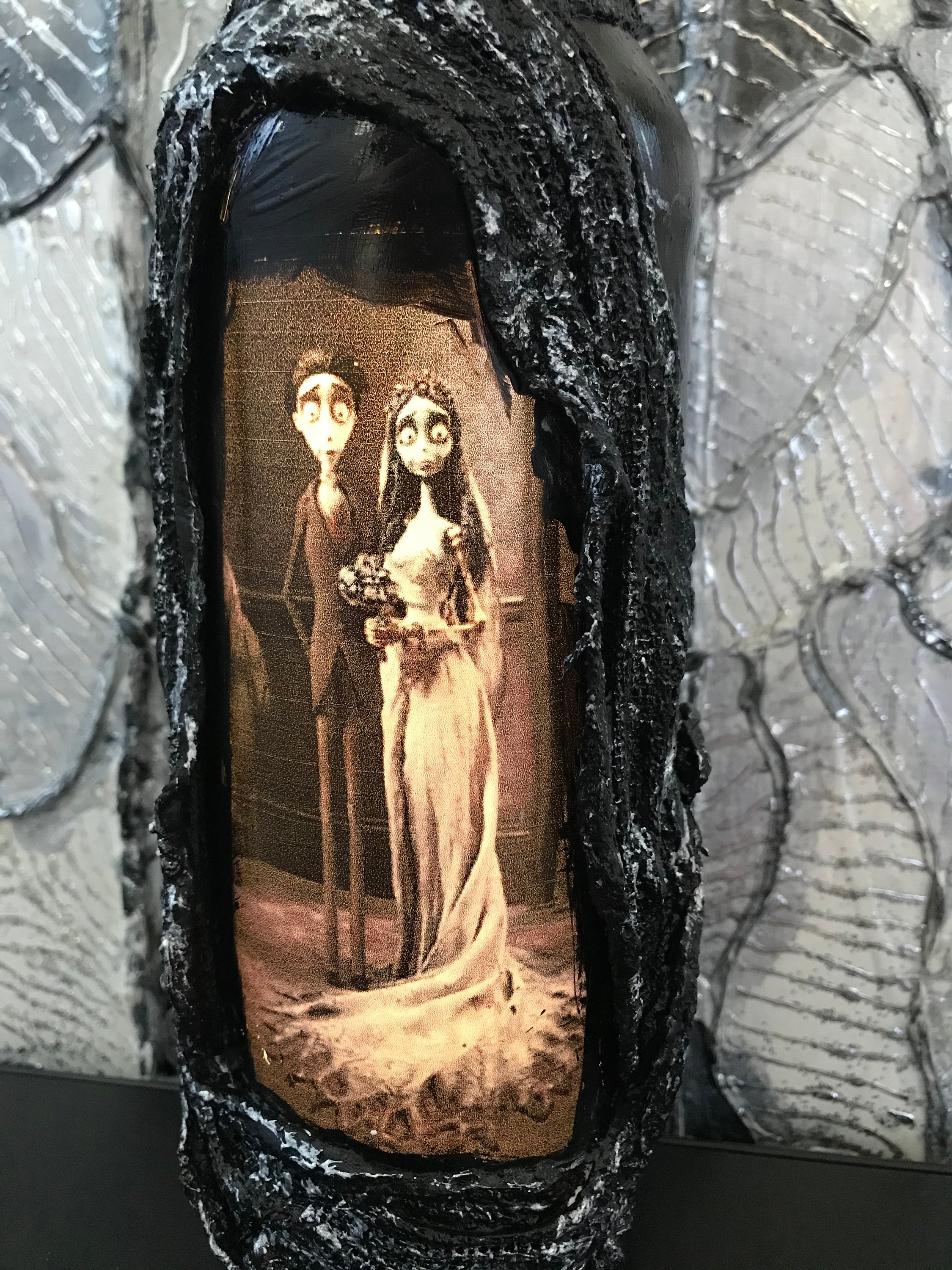 Corpse Bride Inspired Bottle Lamp and Glass Set | Etsy