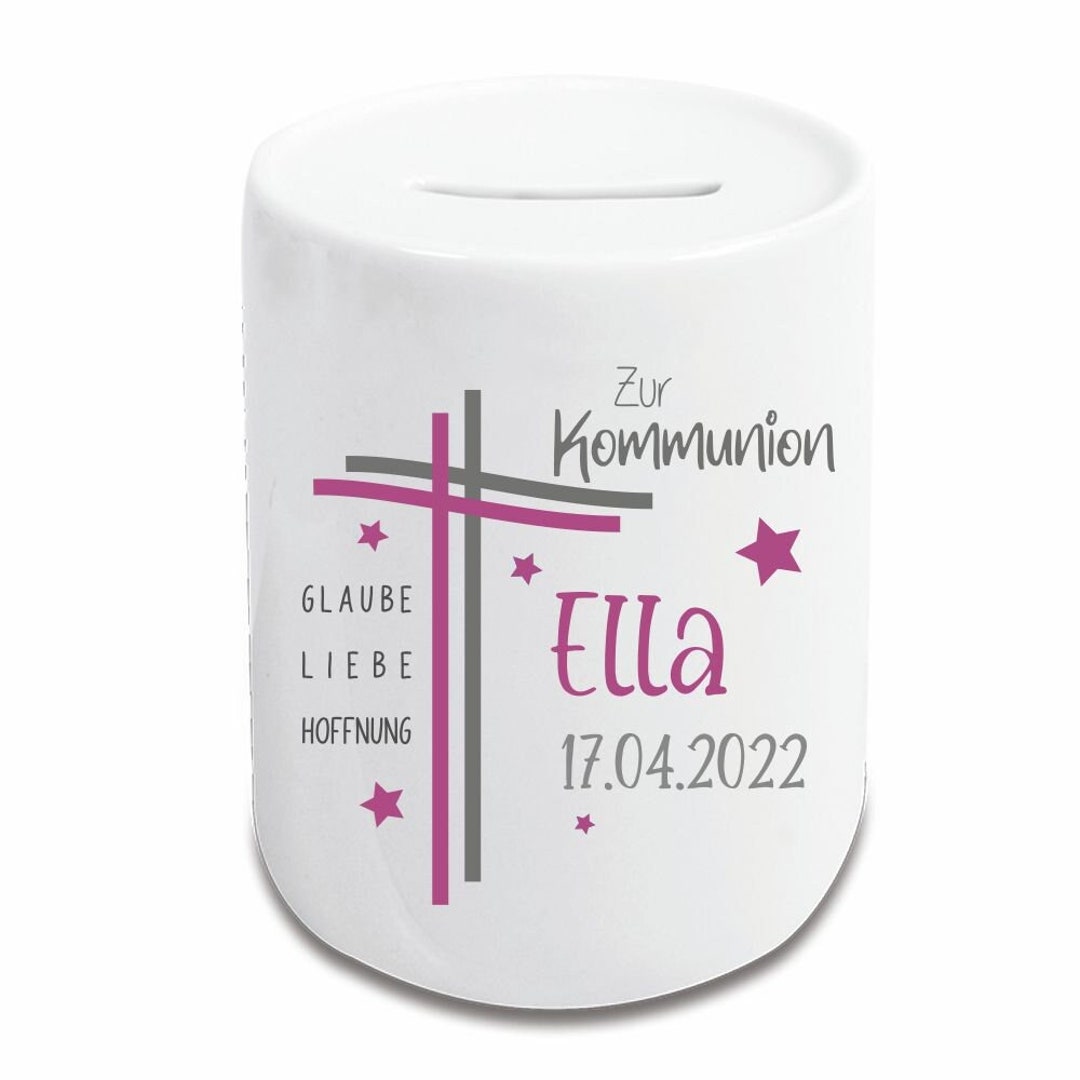 Gifts for Communion Money Box With Cross Motif Money Gifts Personal ...