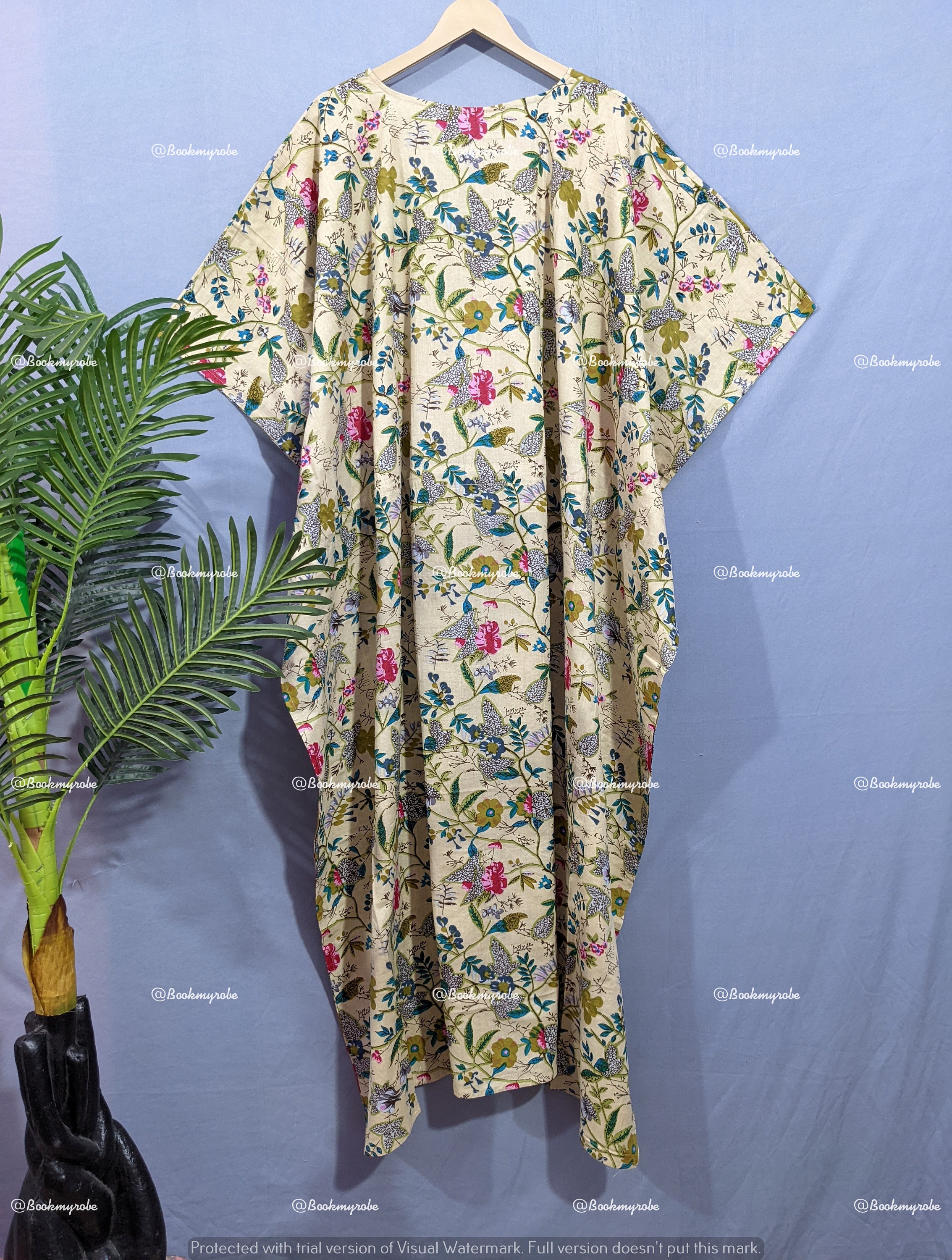 Cotton Maxi Kaftan Indian Floral Kaftan Long Caftandress - Etsy
