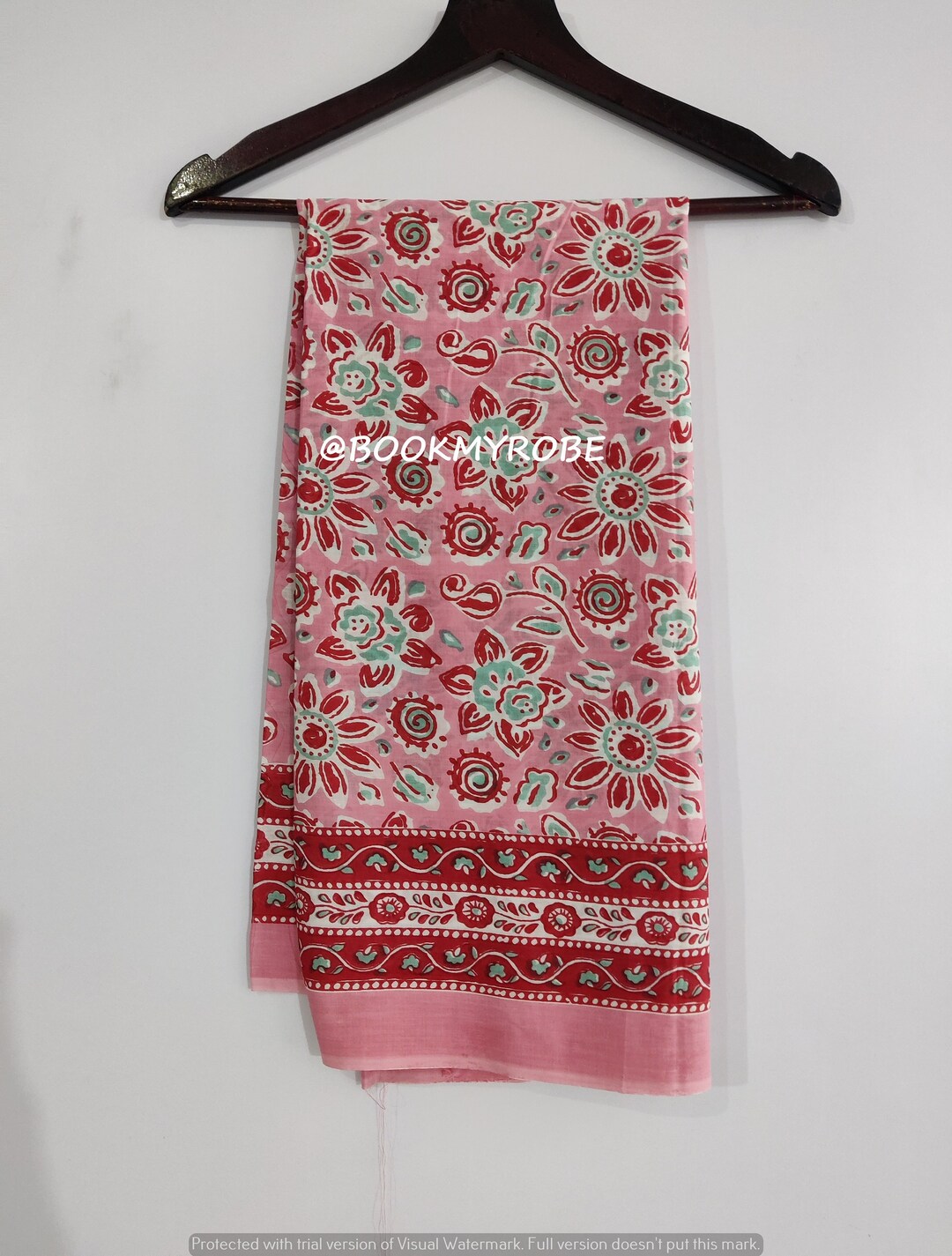 100% Cotton Hand Block Printed Pareo Floral Print Sarong - Etsy
