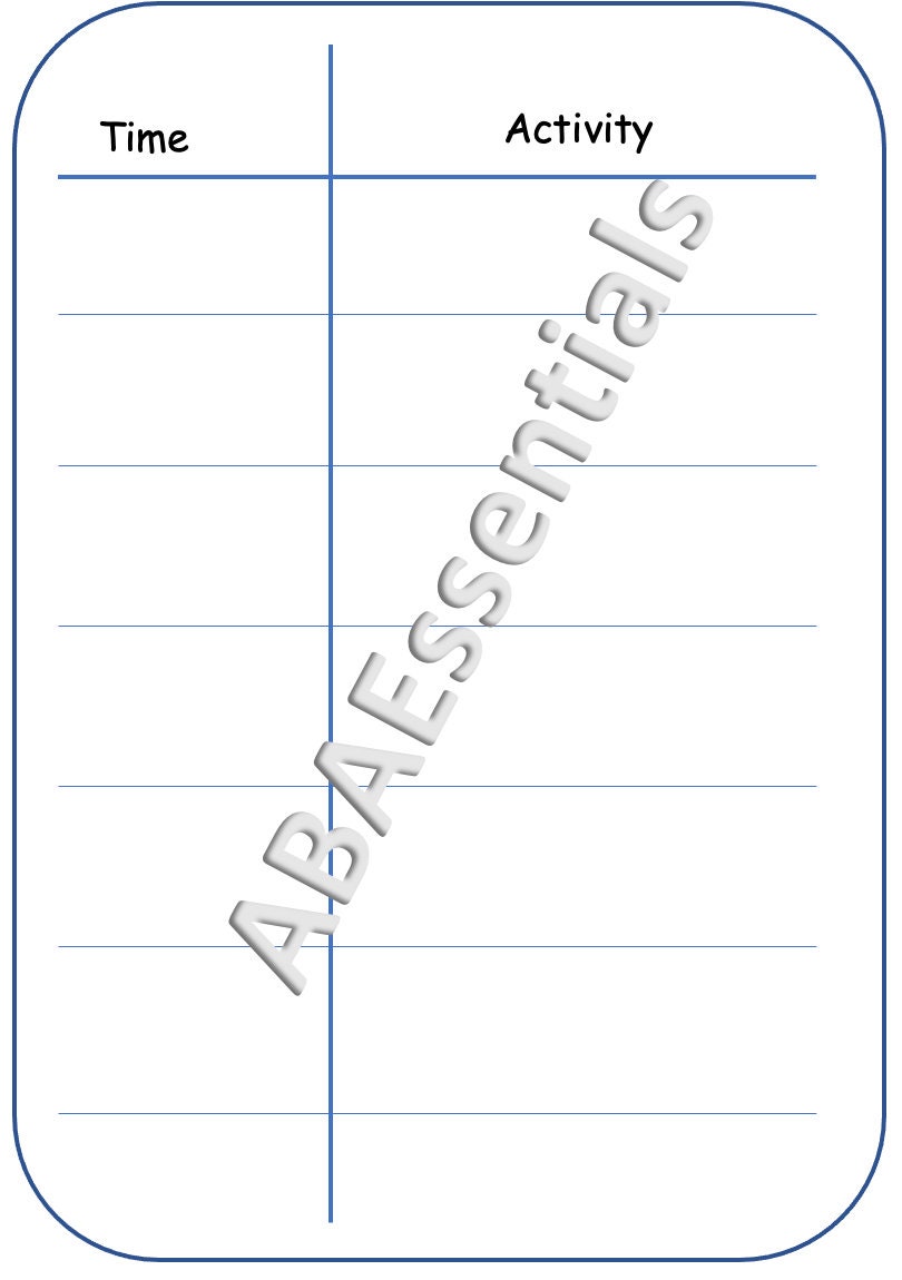 Visual Schedule With Digital Times - Etsy