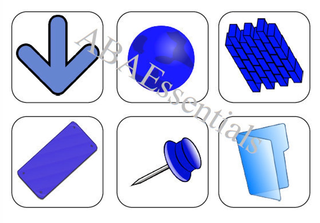 Colour Flashcards for Sorting ABA - Etsy