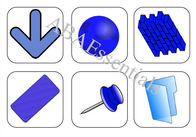 Colour Flashcards for Sorting ABA - Etsy