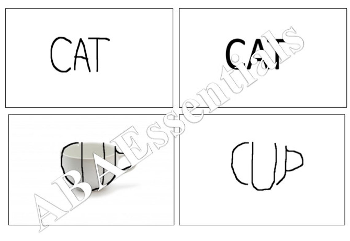 ABA Flashcards Stimulus Shape Transformations - Etsy