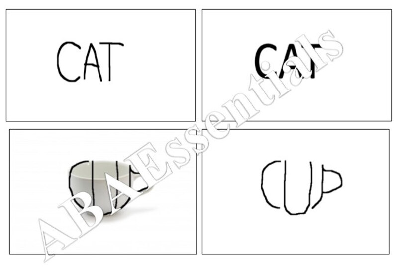 ABA Flashcards Stimulus Shape Transformations - Etsy