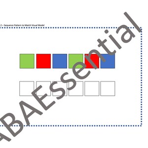 ABLLS-R B13 Materials Sequence Pattern to Match a Visual Model blocks ...