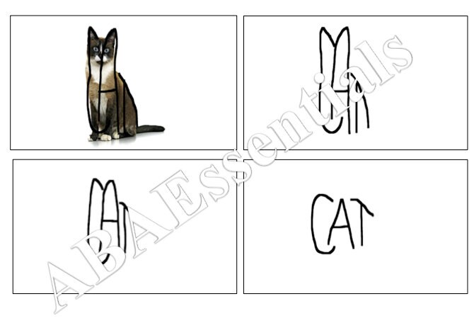 ABA Flashcards Stimulus Shape Transformations - Etsy