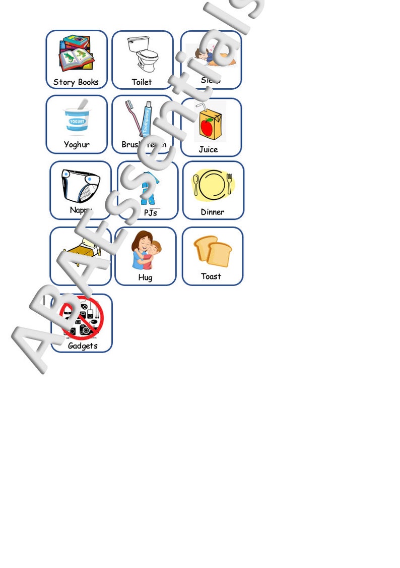 Visual Schedule With Digital Times - Etsy