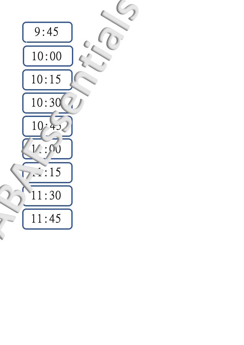 Visual Schedule With Digital Times - Etsy