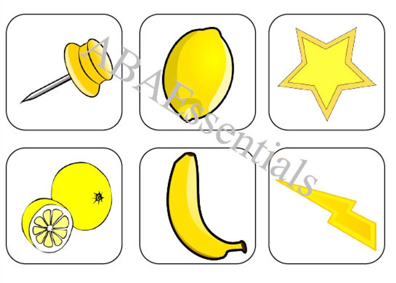 Colour Flashcards for Sorting ABA - Etsy