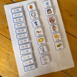 Visual Schedule With Digital Times - Etsy