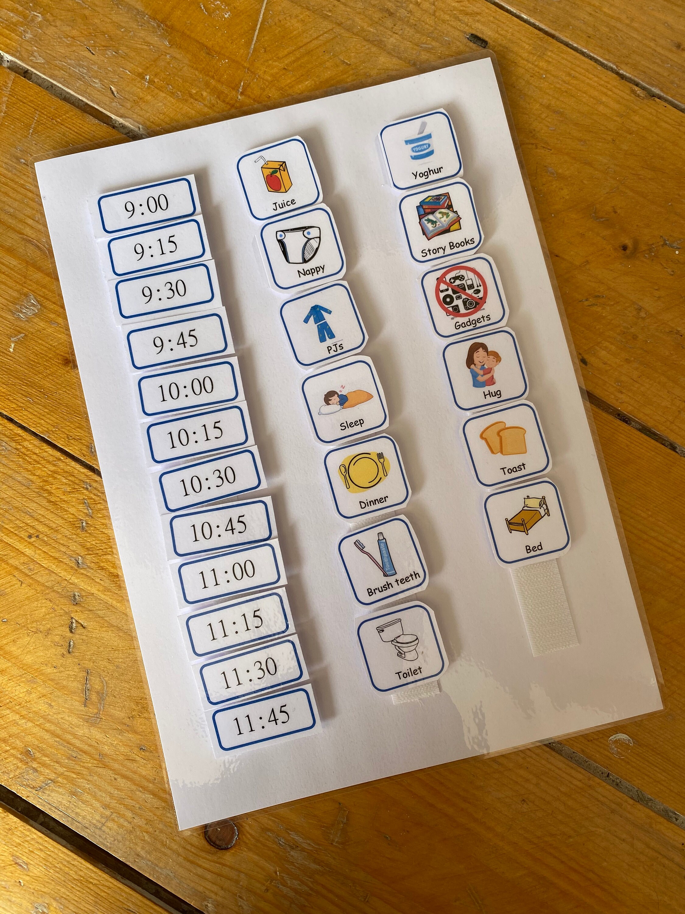 Visual Schedule With Digital Times - Etsy