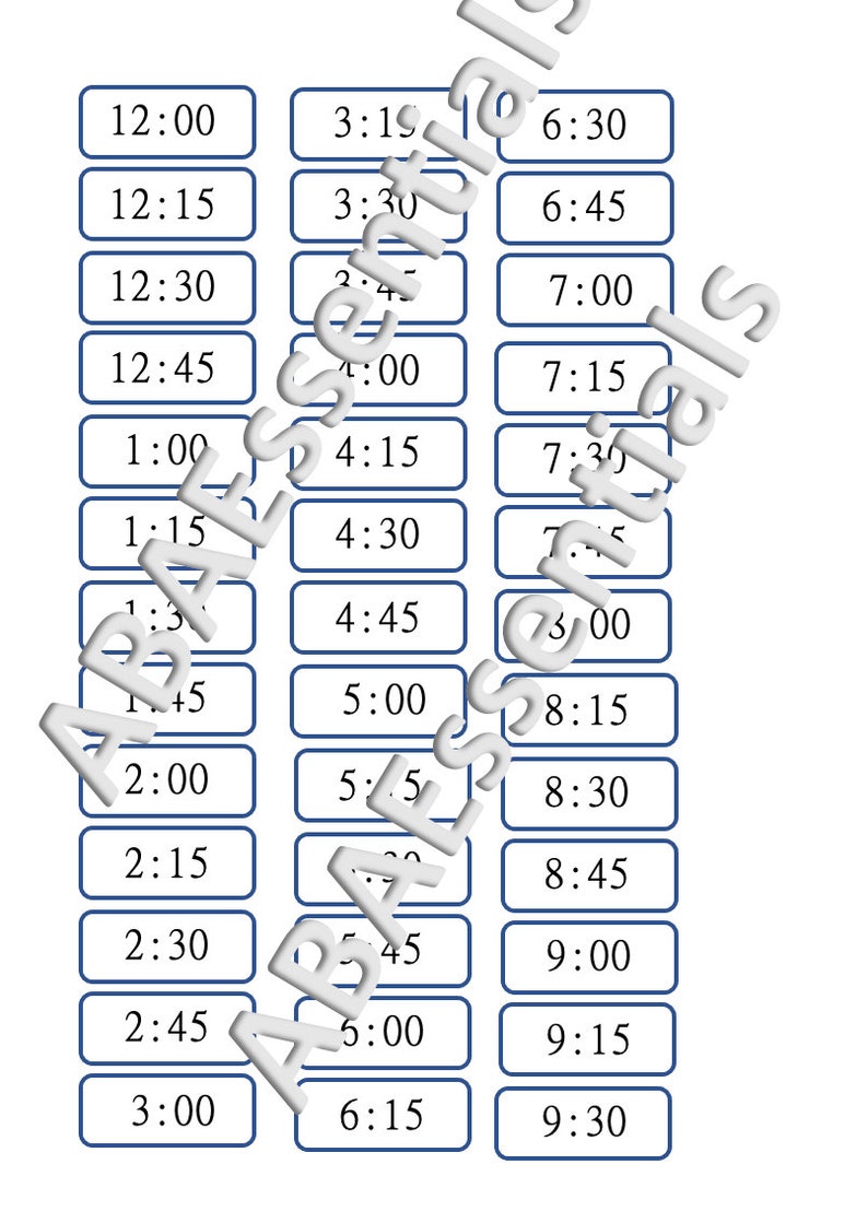 Visual Schedule With Digital Times - Etsy