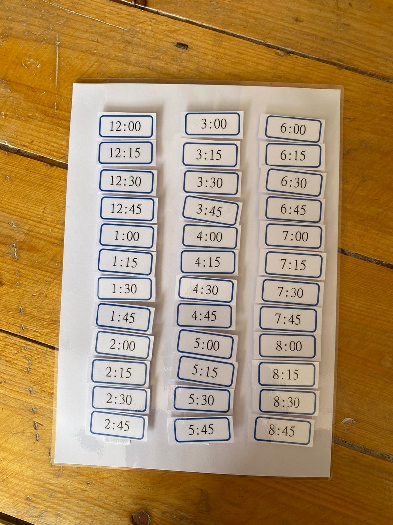 Visual Schedule With Digital Times - Etsy