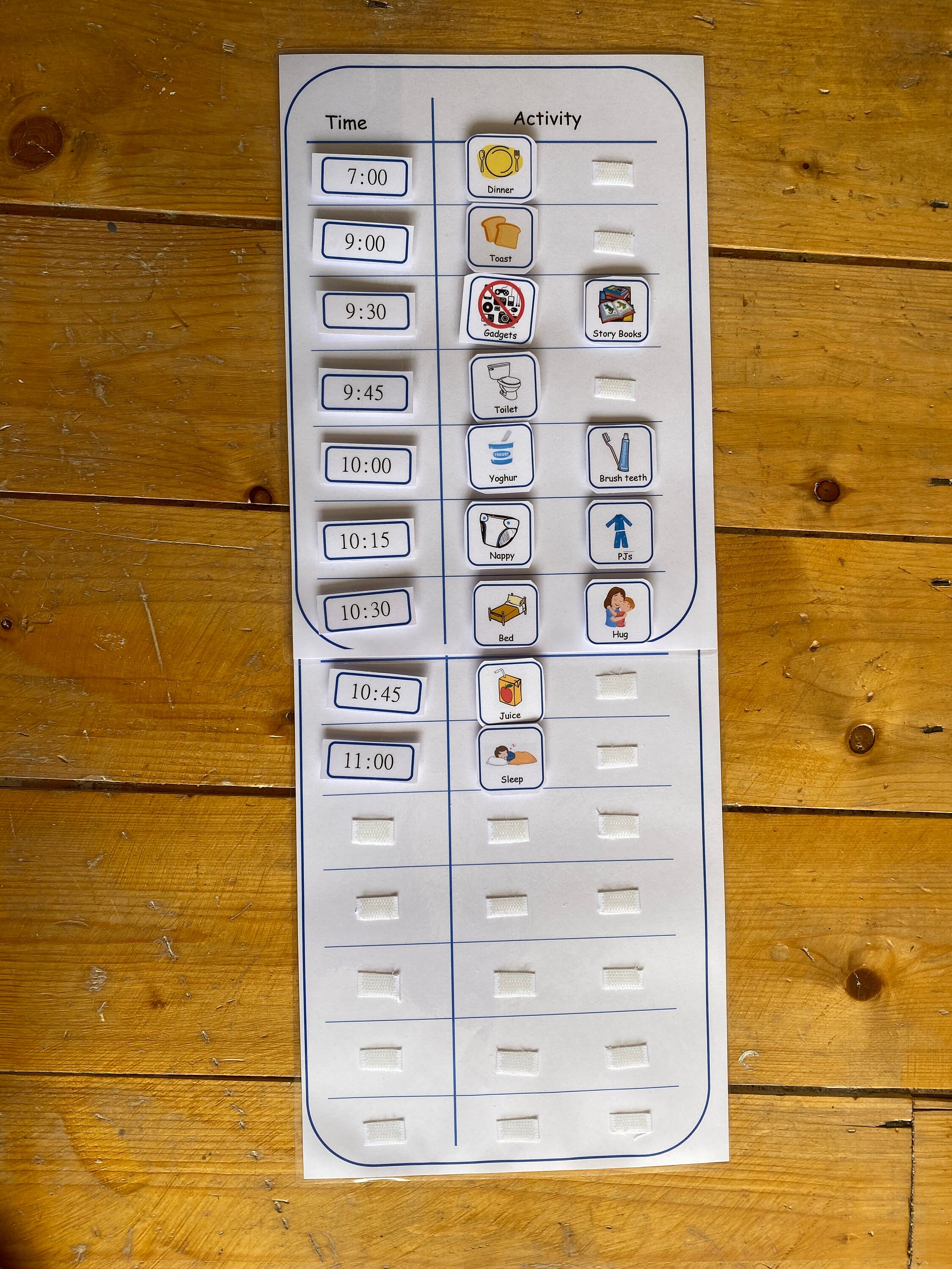 Visual Schedule With Digital Times - Etsy