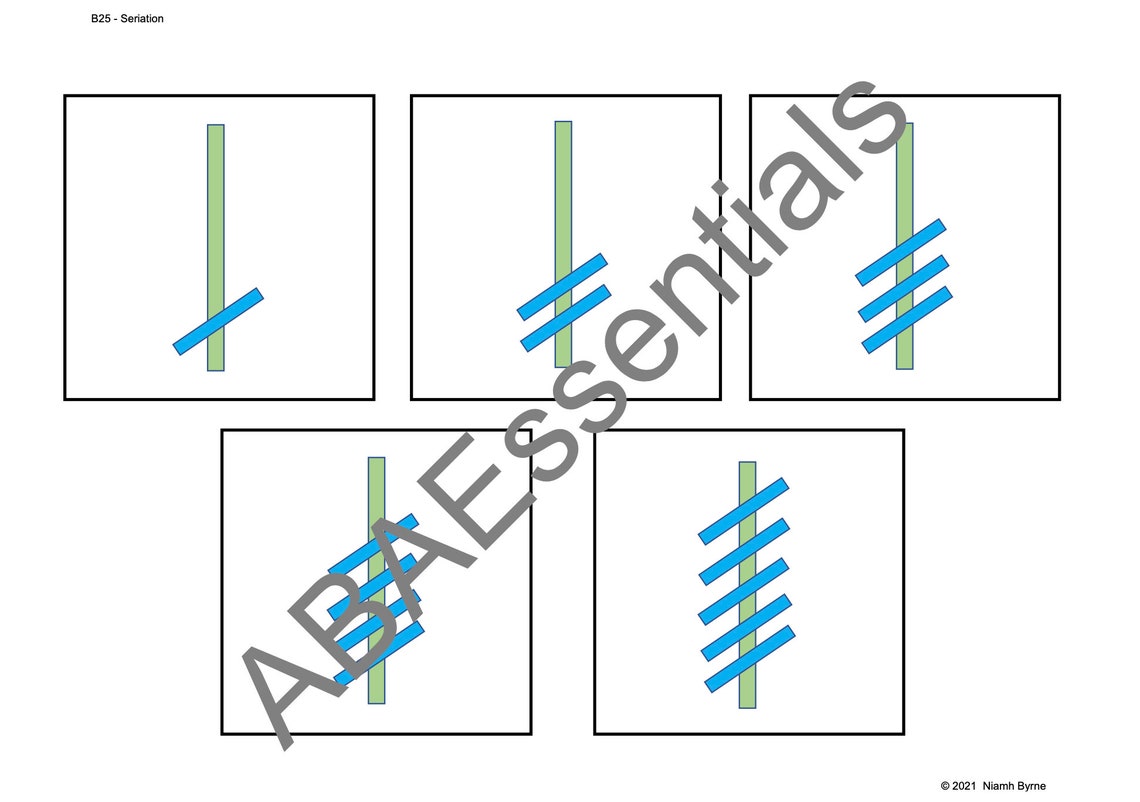 ABLLS-R B25 Flashcards Seriation - Etsy