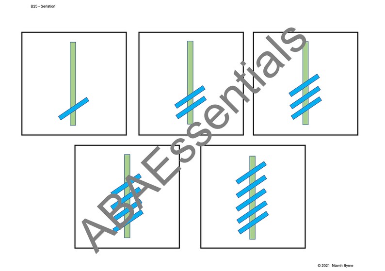 ABLLS-R B25 Flashcards Seriation - Etsy
