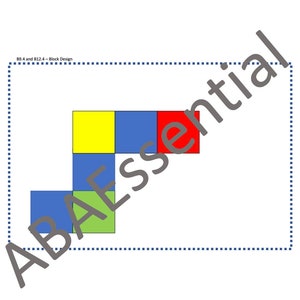 ABLLS-R B9 and B12 Flashcards Block Design blocks Not Included - Etsy