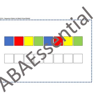 ABLLS-R B13 Materials Sequence Pattern to Match a Visual Model blocks ...