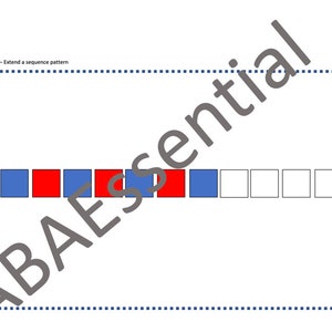 ABLLS-R B22 Flashcards Extend a Sequence Pattern blocks Not Included - Etsy