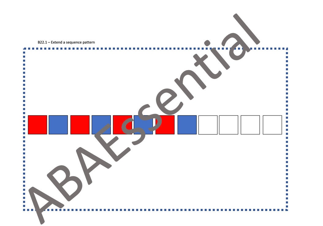ABLLS-R B22 Flashcards Extend a Sequence Pattern blocks Not Included - Etsy