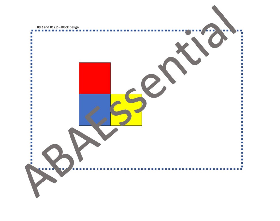 ABLLS-R B9 and B12 Flashcards Block Design blocks Not Included - Etsy