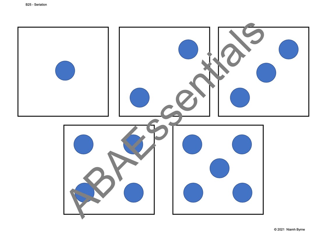 ABLLS-R B25 Flashcards Seriation - Etsy