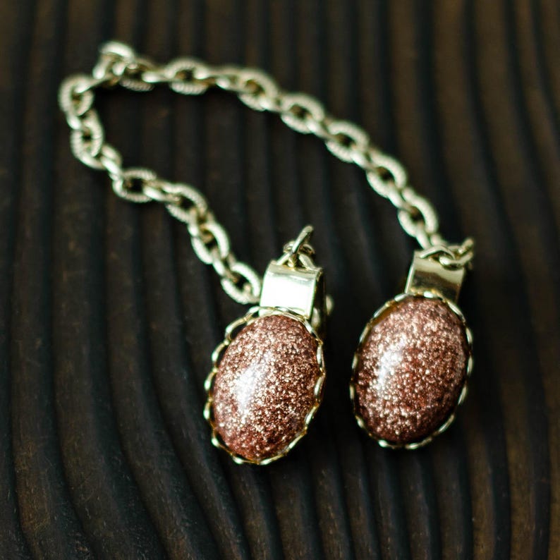 Vintage Collar Pins Golden Sand Jewelry, Sweater Clips Costume Jewelry ...