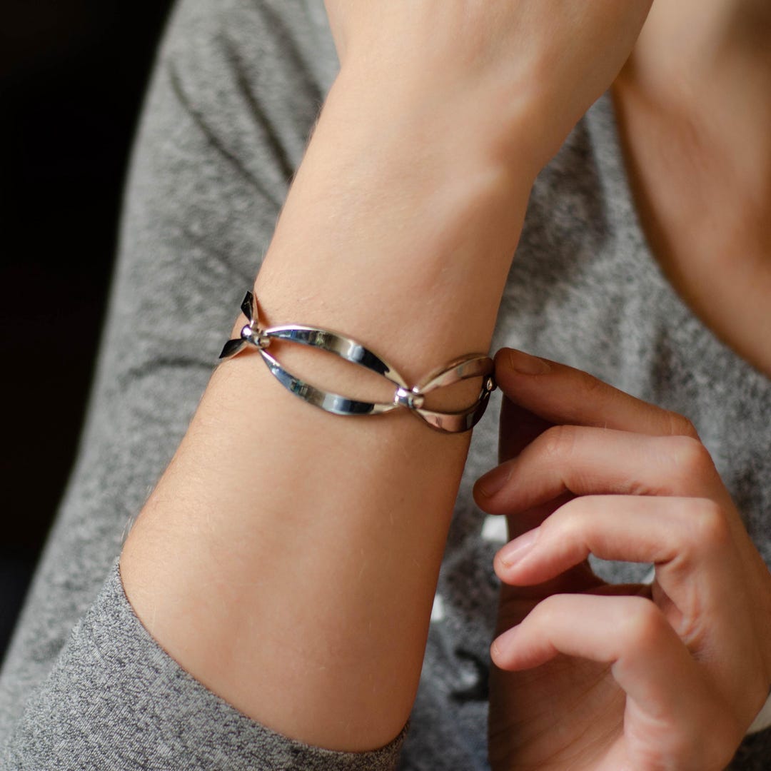 Large Link Bracelet for Women by Sperry, Mid Century Modern Designer ...