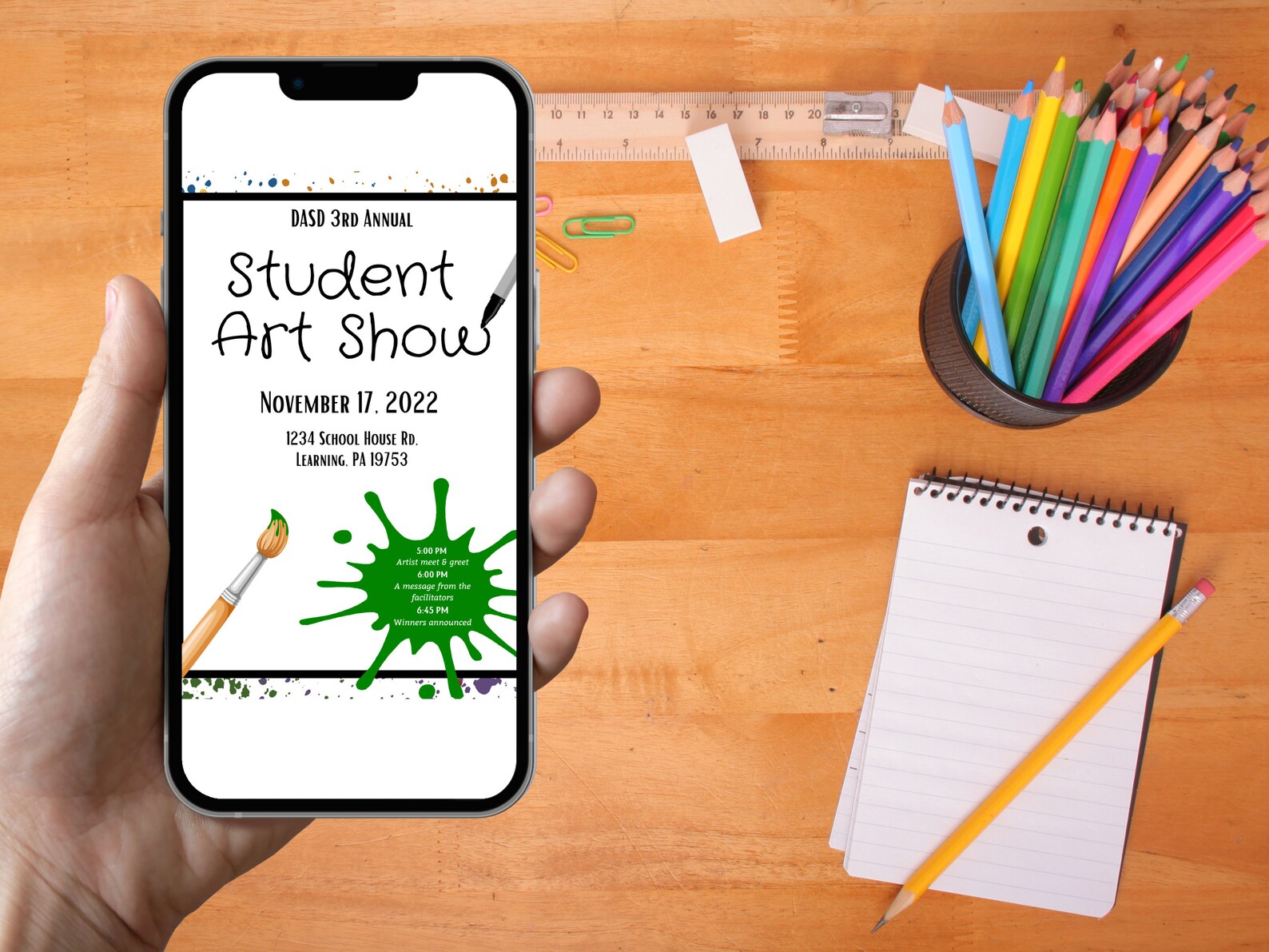 Art Show Flyer Template, Digital Download, Editable Flyer Template - Etsy