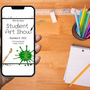 Art Show Flyer Template, Digital Download, Editable Flyer Template - Etsy