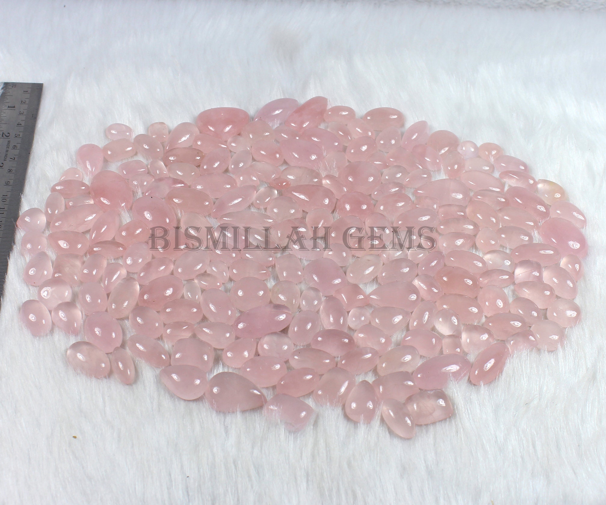 Natural Rose Quartz Gems Rose Quartz Cabs Loose Gemstone | Etsy