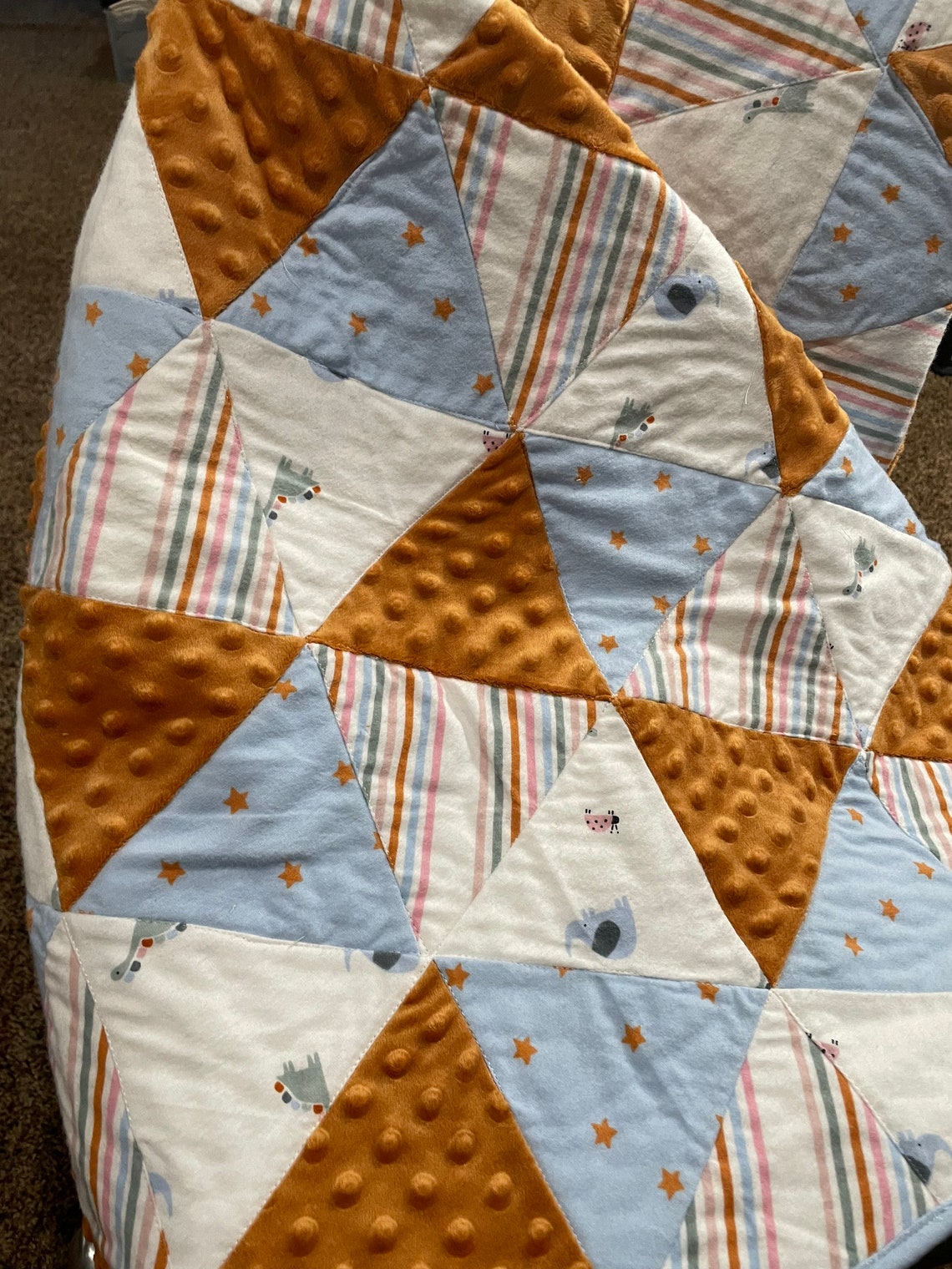 Patchwork I Love You More Quilt Modern Baby Quilt Handmade - Etsy