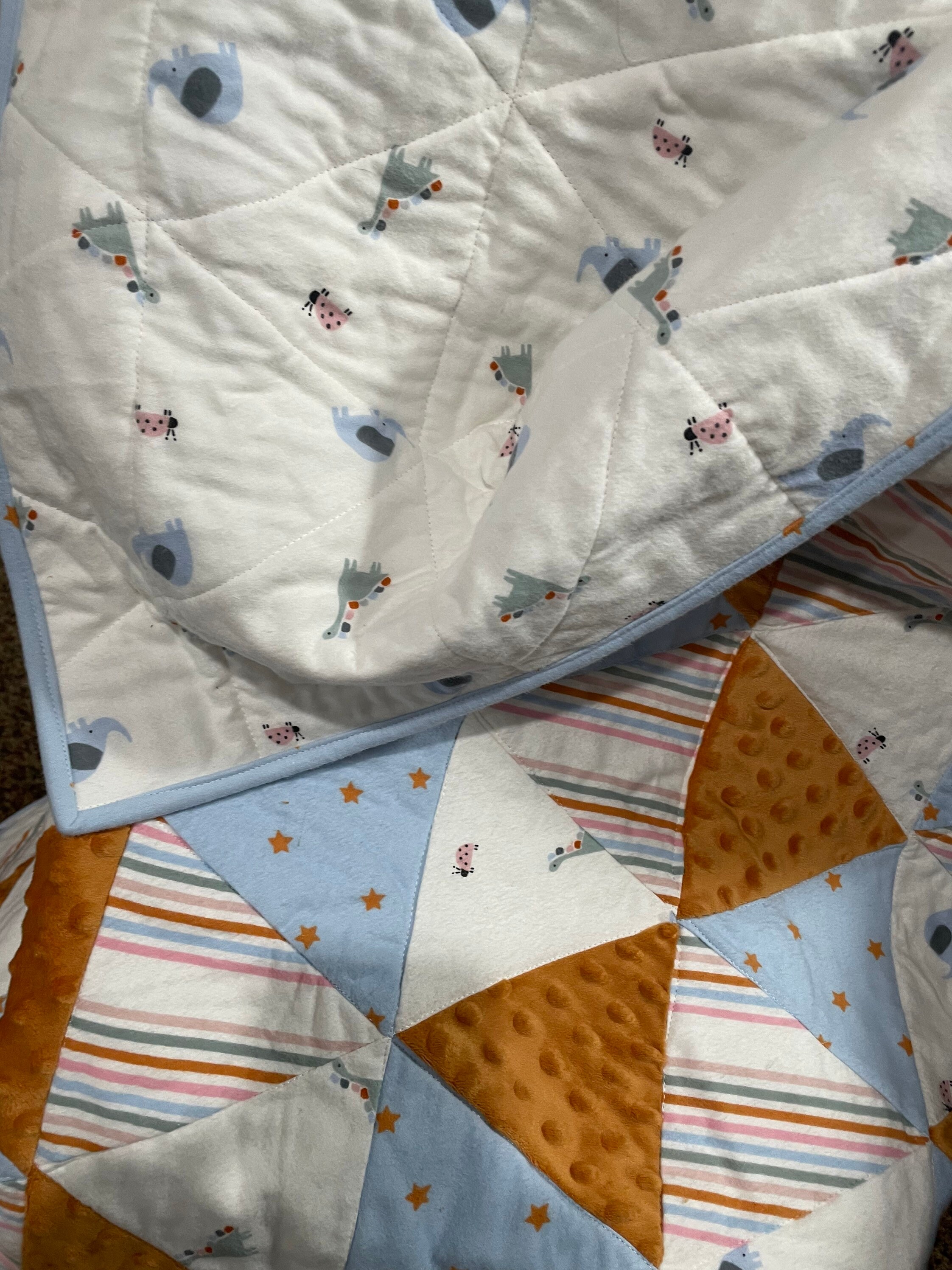 Patchwork I Love You More Quilt Modern Baby Quilt Handmade - Etsy