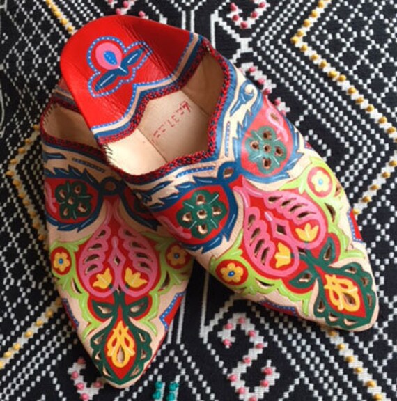 Moroccan Babouche ALI Heart Red - Etsy