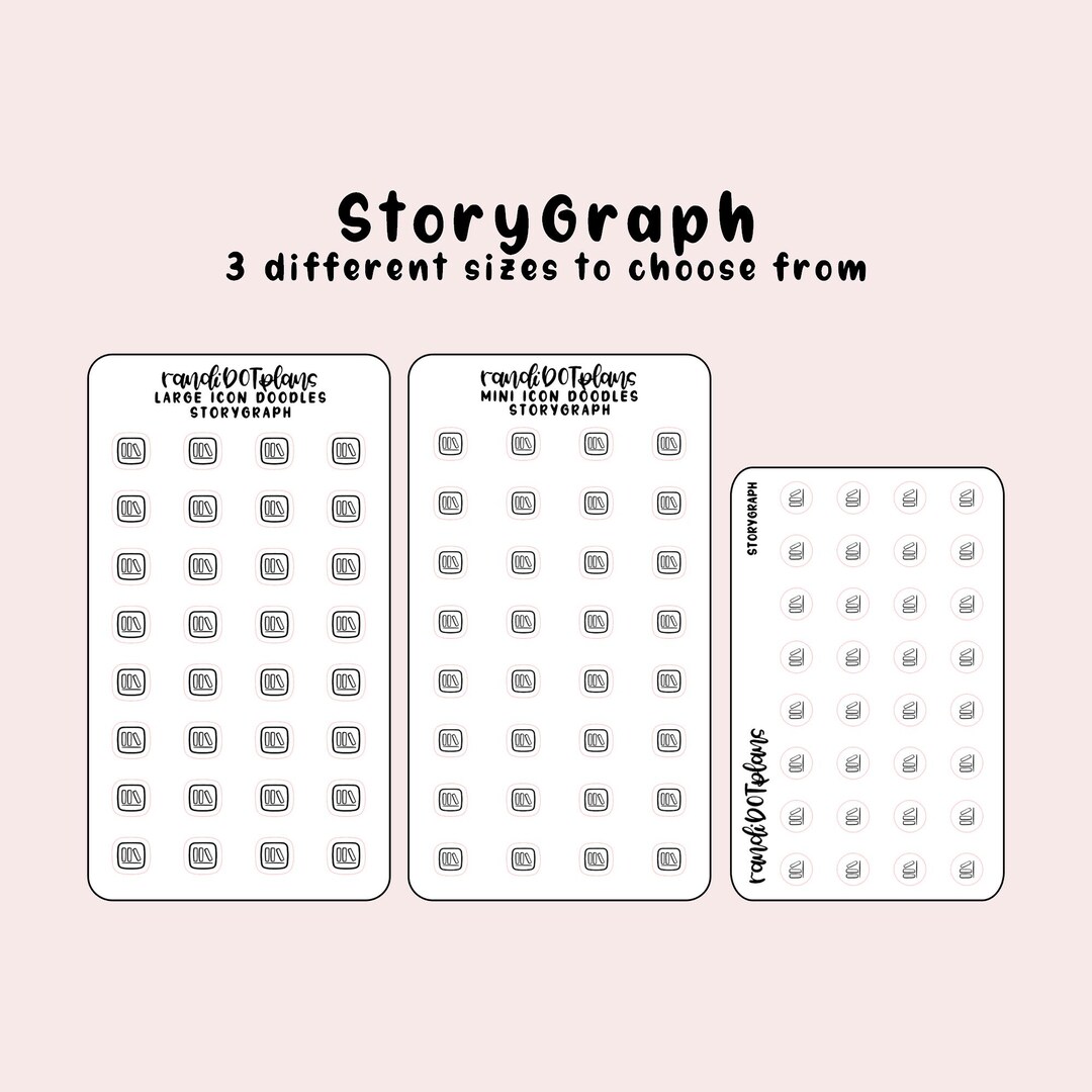 Storygraph - Hand Drawn Icon Stickers for Your Paper Planner - Etsy
