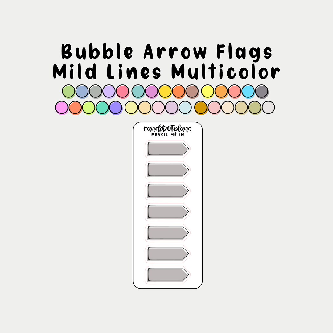 BUBBLE ARROW FLAGS Mild Liners - Etsy