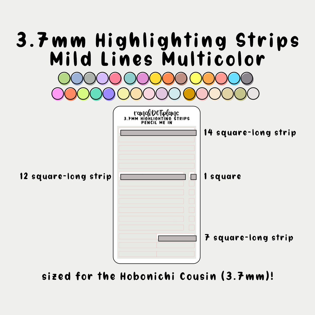 Highlighter Strips - Mild Liners - Etsy