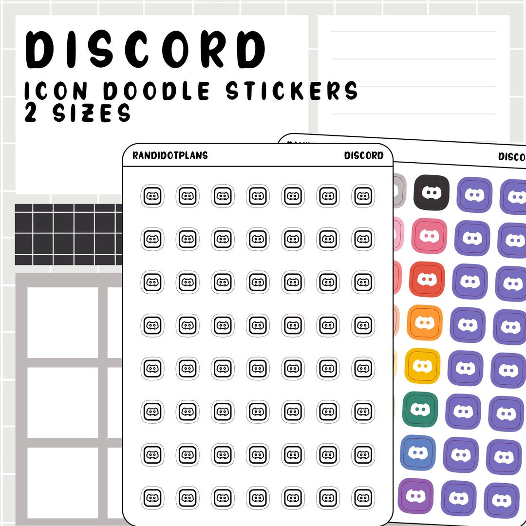 Discord - Hand Drawn Icon Stickers for Your Paper Planner - Etsy