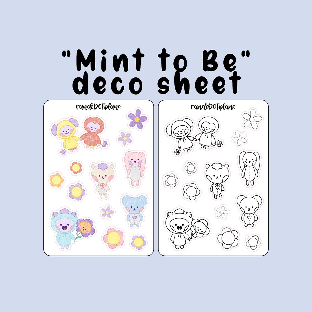 Deco Plushies and Cuddly Friends Planner Stickers - Etsy