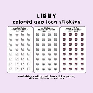 Libby Colored APP Icon Doodles - Etsy