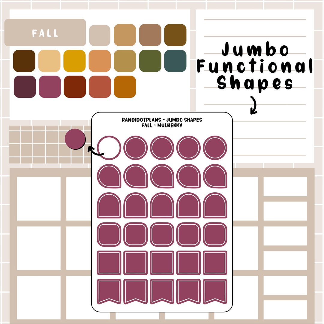 Jumbo Functional Shapes - Fall Multicolor - Etsy