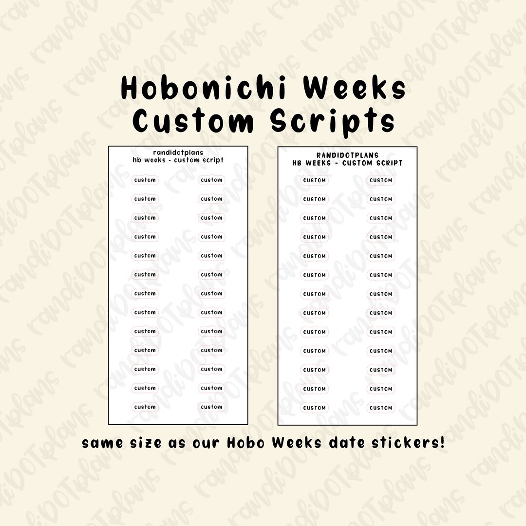 Custom Scripts - Hobonichi Sizes (small Grid) - Etsy