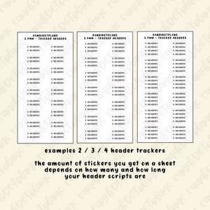 Custom Tracker Headers - HB Cousin, Original Techo - Etsy