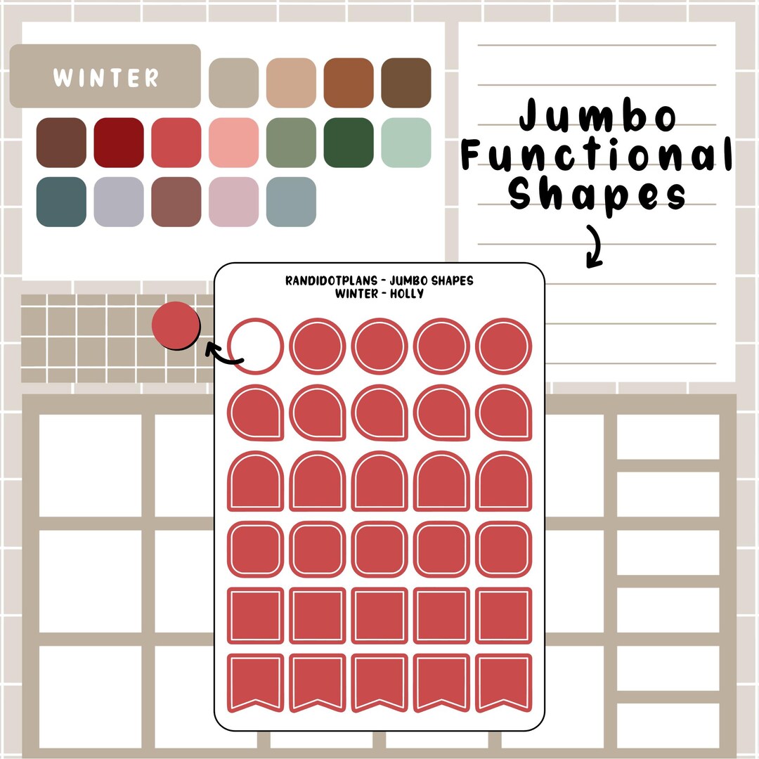 Jumbo Functional Shapes - Winter Multicolor - Etsy