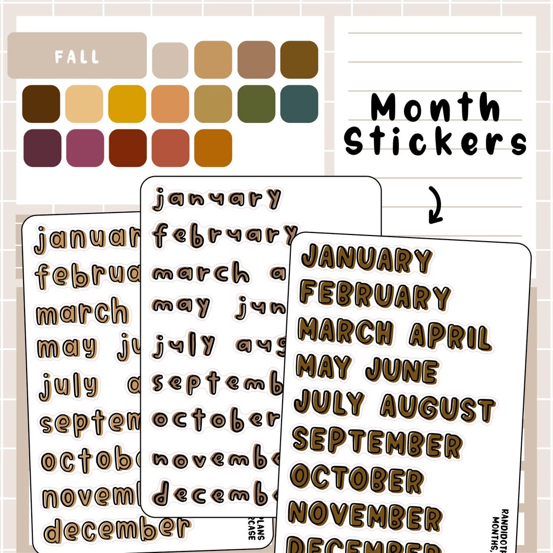 Months - Fall Multicolor - Etsy