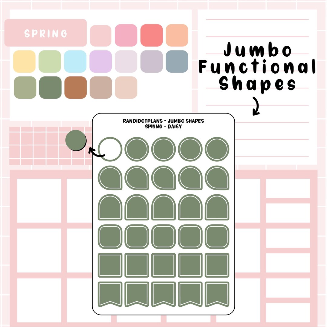 Jumbo Functional Shapes - Spring Multicolor - Etsy