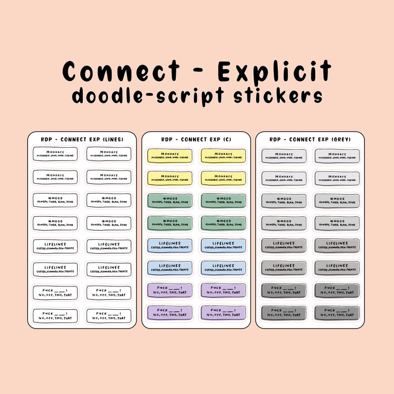 Explicit Calendar - Etsy